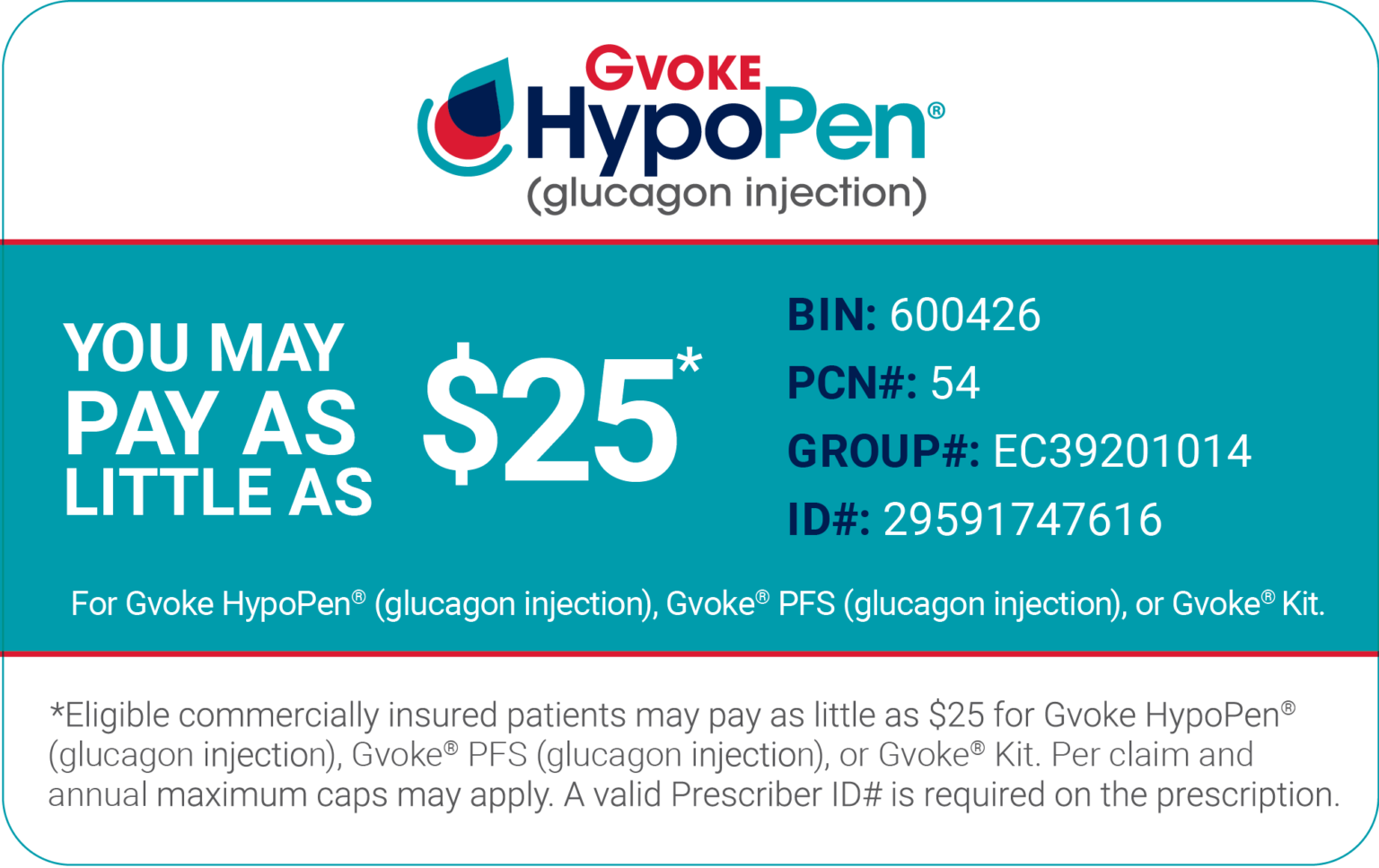 Copay Card | Gvoke® (glucagon injection)